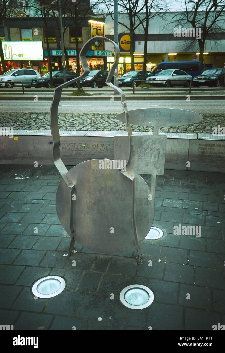 Hamburg, Germany - 12.07.2015 The iconic Beatles sculptures stand ...