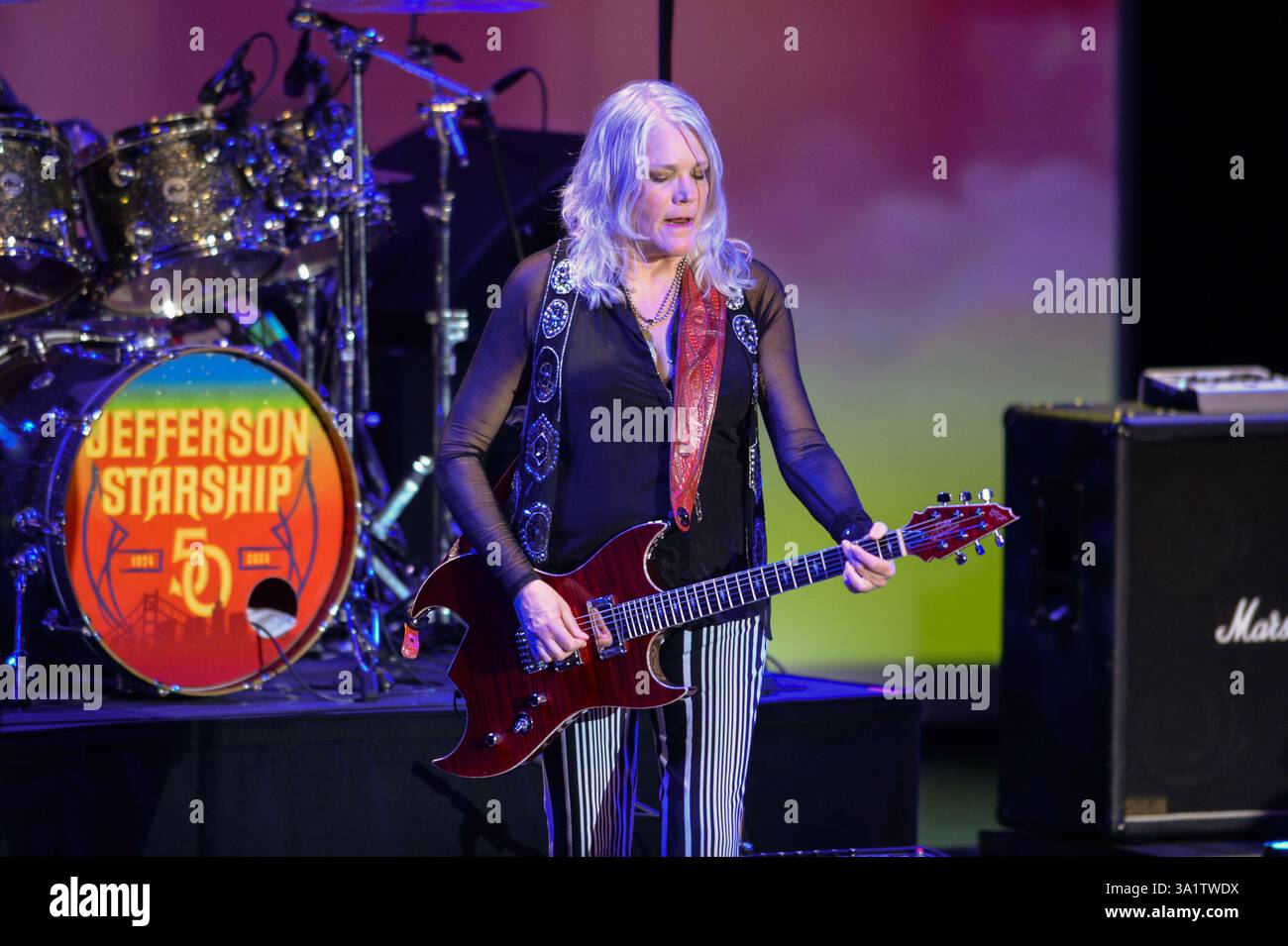 Fort Lauderdale, USA. 09th Mar, 2025. Cathy Richardson performs with ...