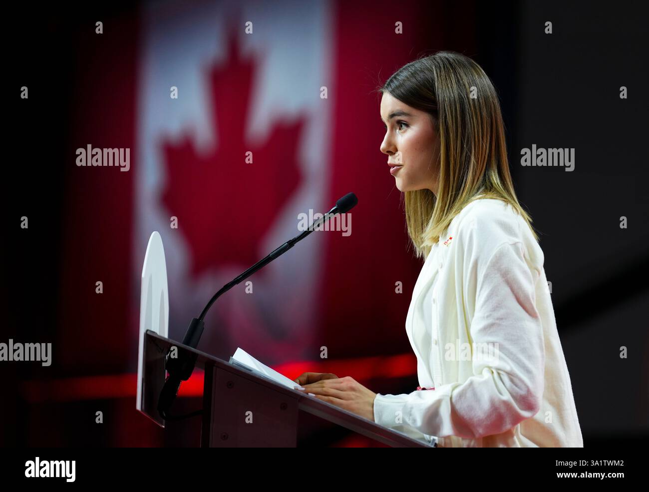 Ottawa, Canada. 09th Mar, 2025. Cleo Carney, daughter of Liberal Party ...