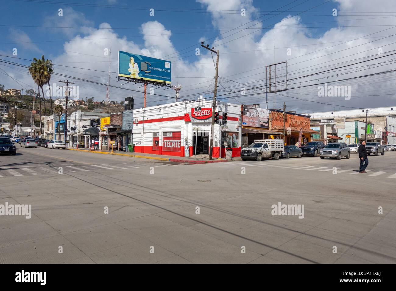 Liquor Store In Ensenada Mexico Advertising Tecate Mexican Beer, Cross ...