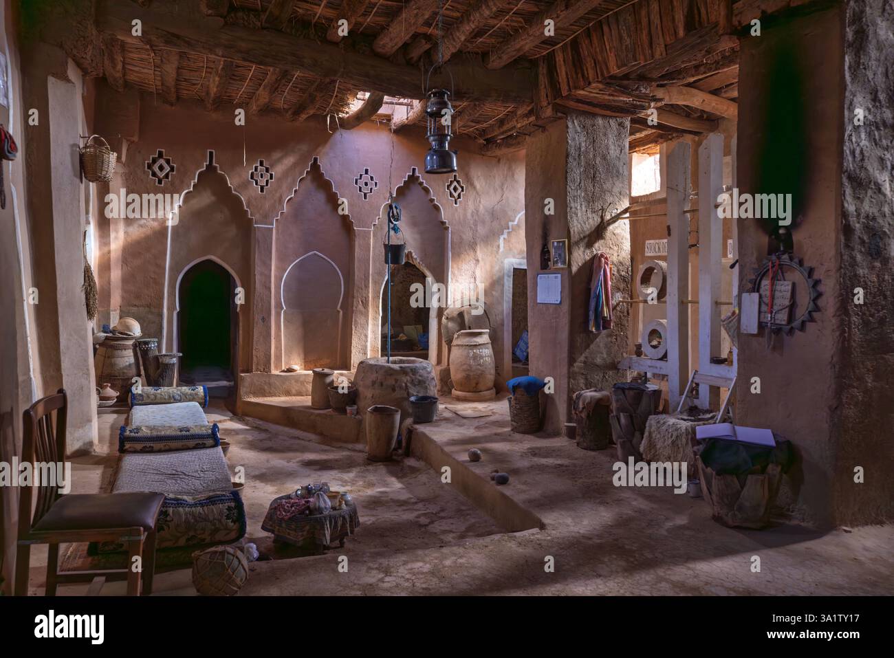 Tinghir, an old French garrison town in the Todra Valley, is built ...