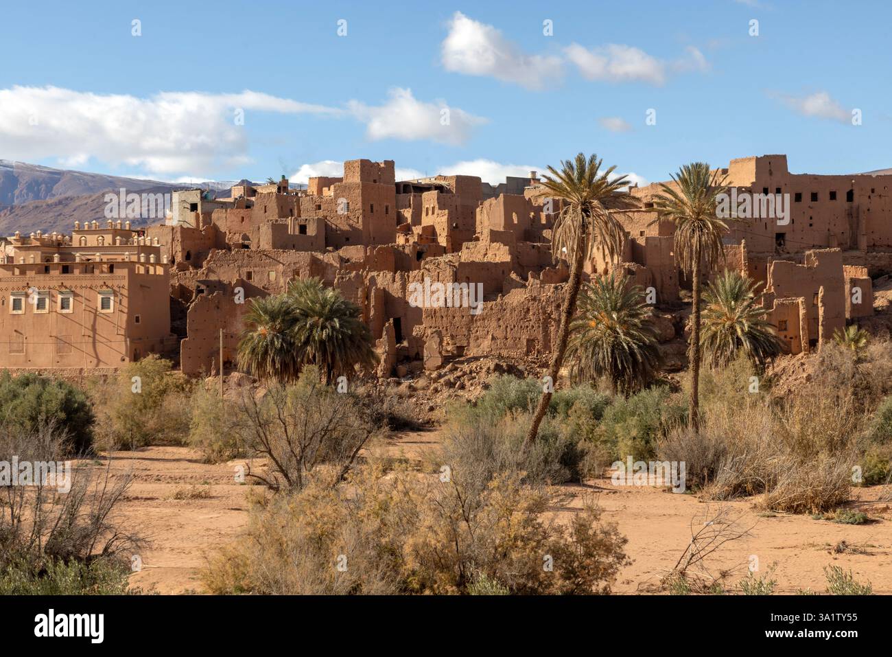 Tinghir, an old French garrison town in the Todra Valley, is built ...