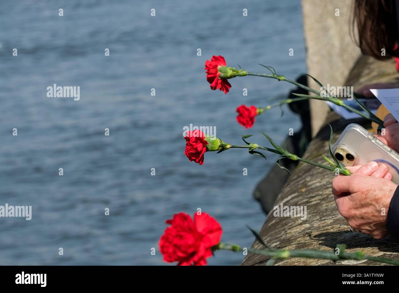 London - 9th March 2025 - Greaving the loss of loved ones just before ...
