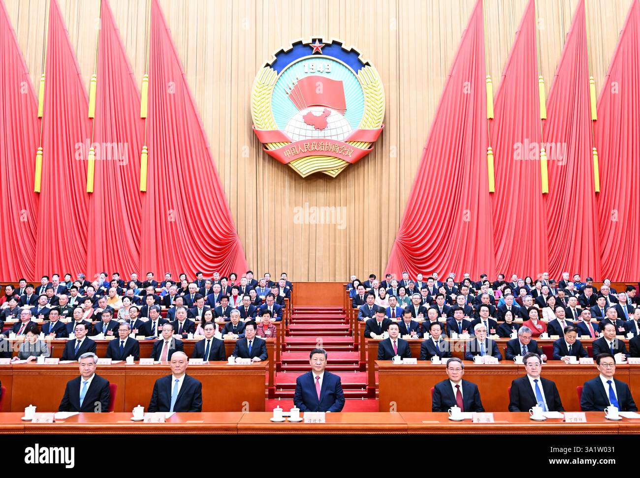 Beijing, China. 10th Mar, 2025. Chinese President Xi Jinping and other ...