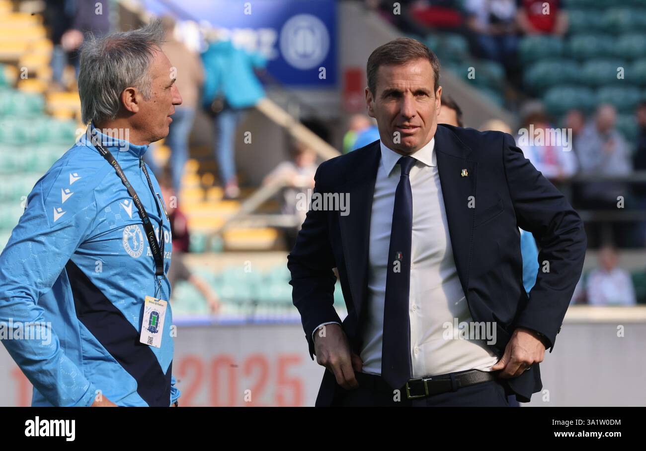 London, UK. 12th Jan, 2025. Gonzalo Quesada Head Coach of Italy before ...
