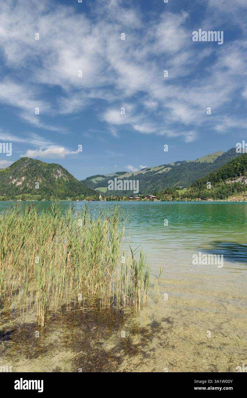 Lake Walchsee in Kustein District,Kaiserwinkl,Tirol,Austria Stock Photo ...