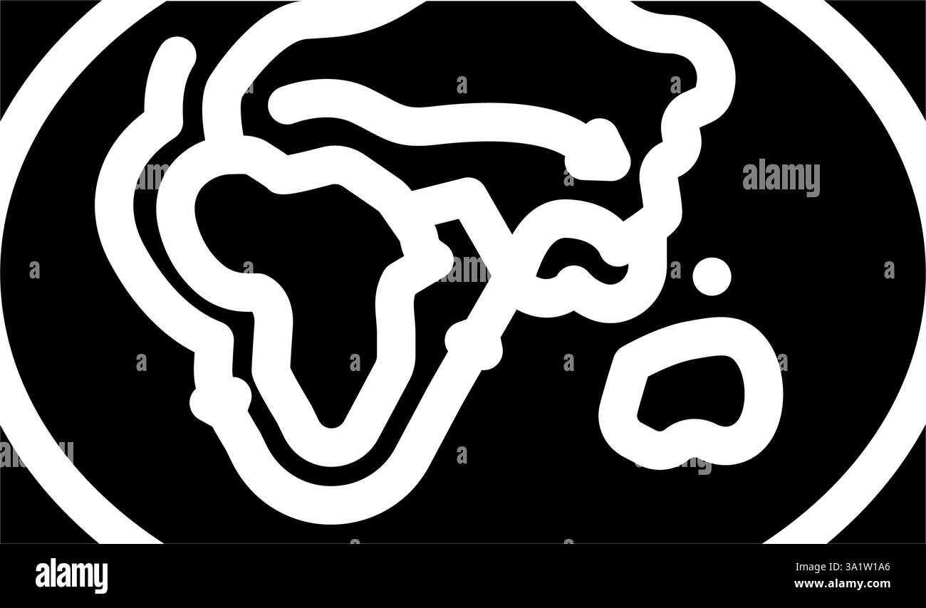 trade route map geographical discoveries glyph icon vector illustration ...