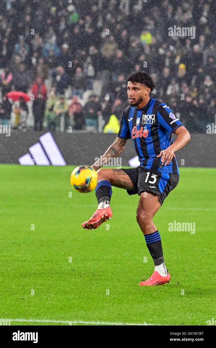 Turin, Italy. 09th, March 2025. Ederson (13) of Atalanta seen during ...