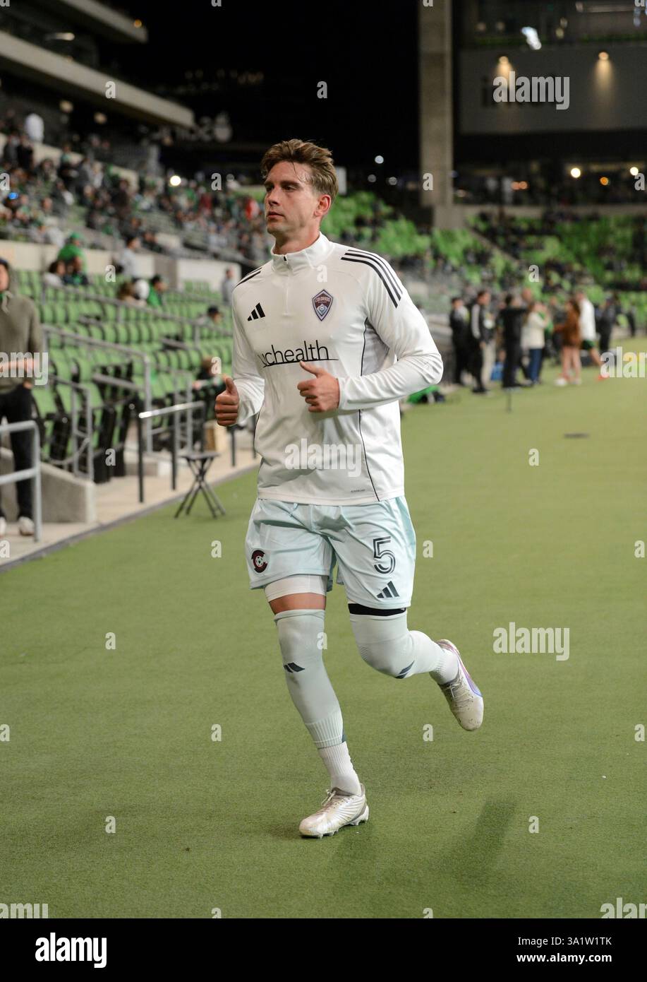 AUSTIN, TX - March 08: Colorado Rapids defender Andreas Maxso heads ...