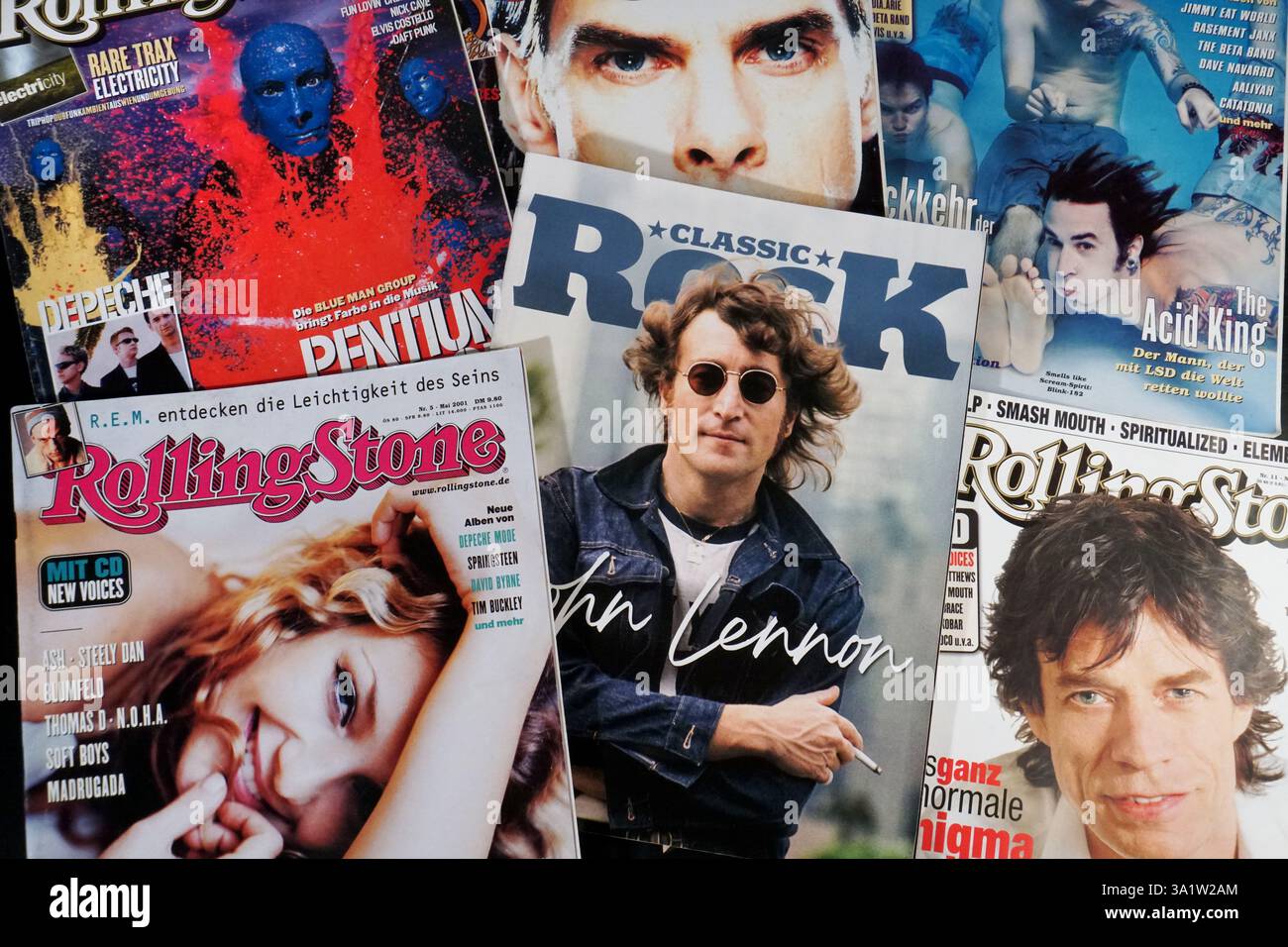 Music Magazine Covers with various Artists Stock Photo - Alamy