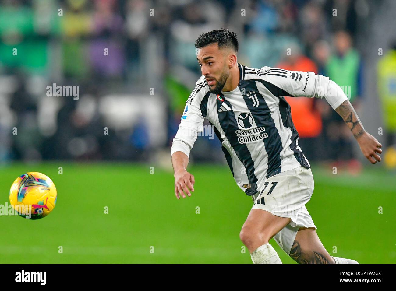 Turin, Italy. 09th Mar, 2025. Nicolas Gonzalez (11) of Juventus seen ...