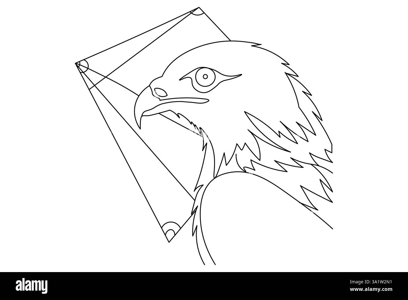 Kite flying in the sky Continuous one line art drawing of scissors ...