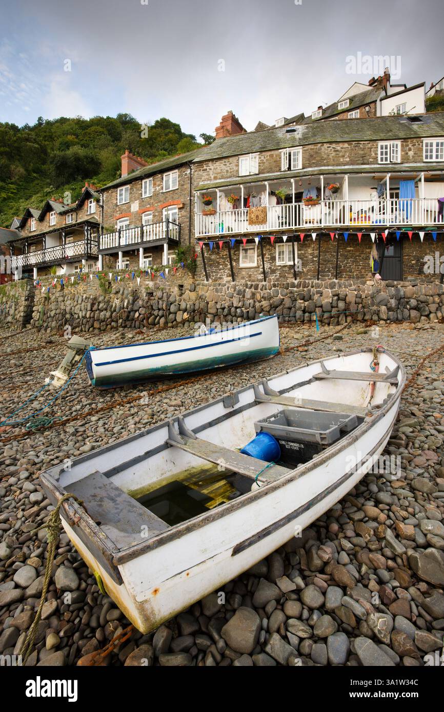 Fishing boats and cottages at the picturesque coastal fishing village ...
