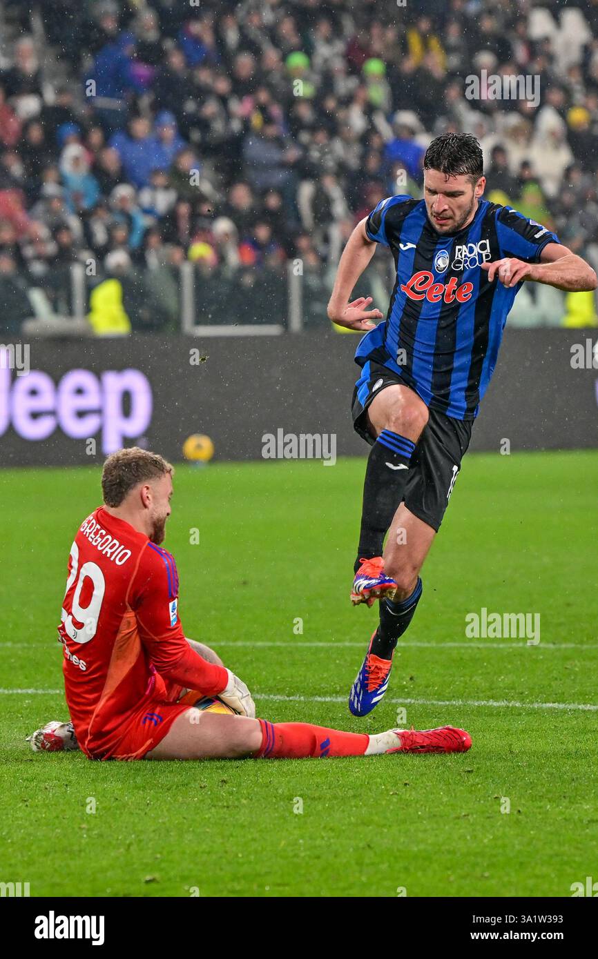 Turin, Italy. 09th, March 2025. Berat Djimsiti (19) of Atalanta seen ...