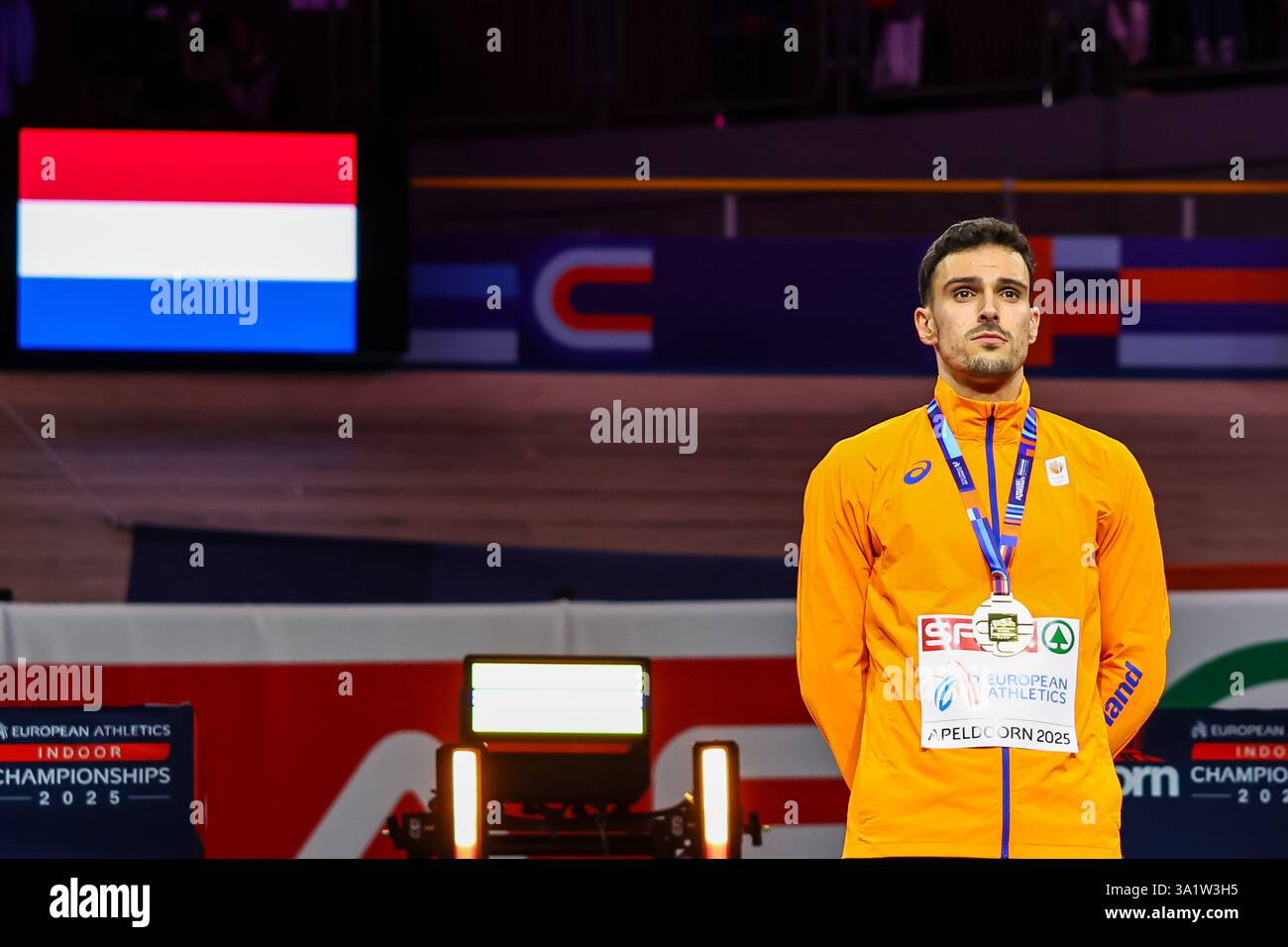 Apeldoorn, Netherlands, March 9th 2025: Gold medallist, Samuel Chapple ...
