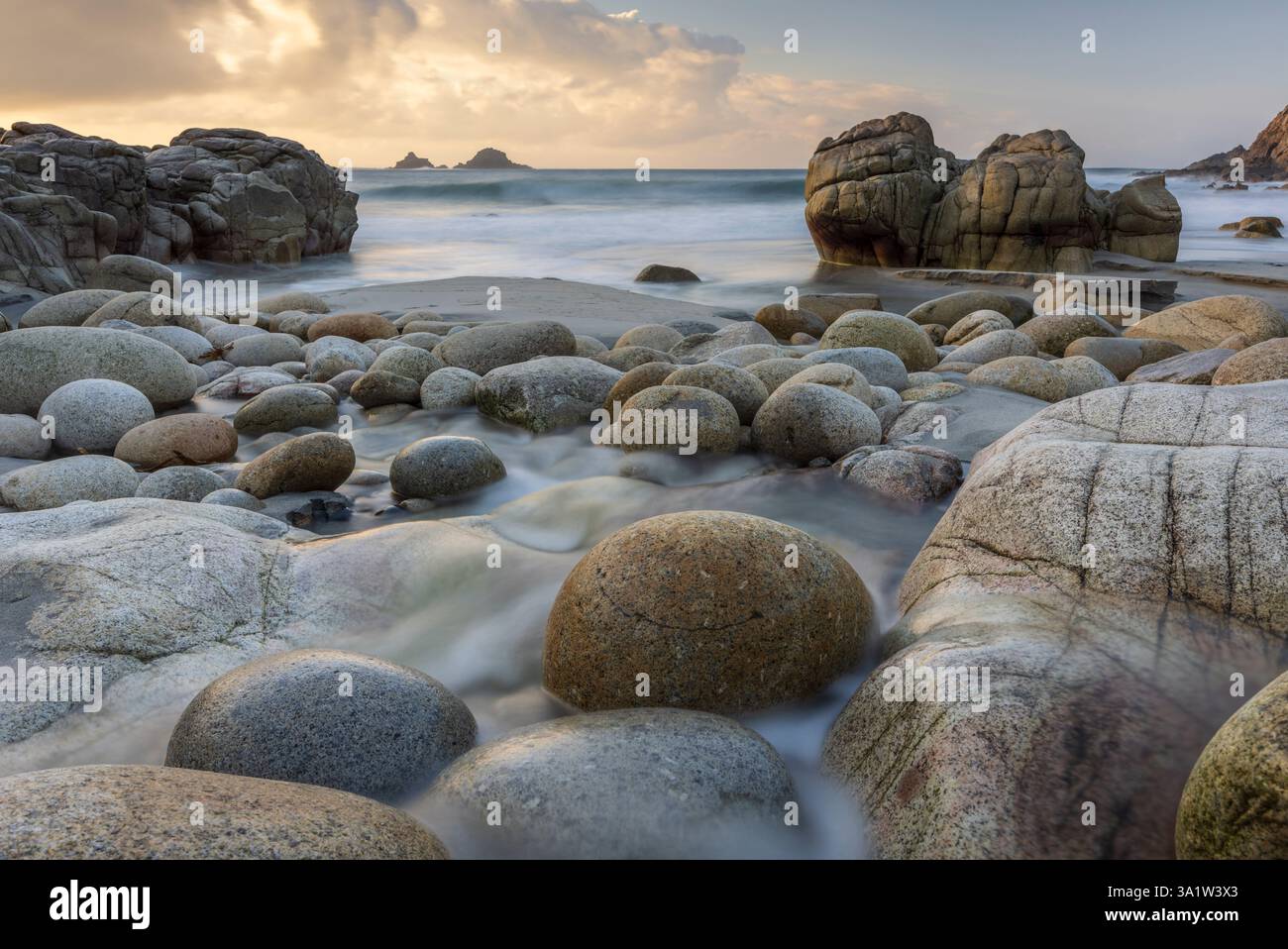 Porth Nanven near St Just on the west coast of Cornwall, England ...