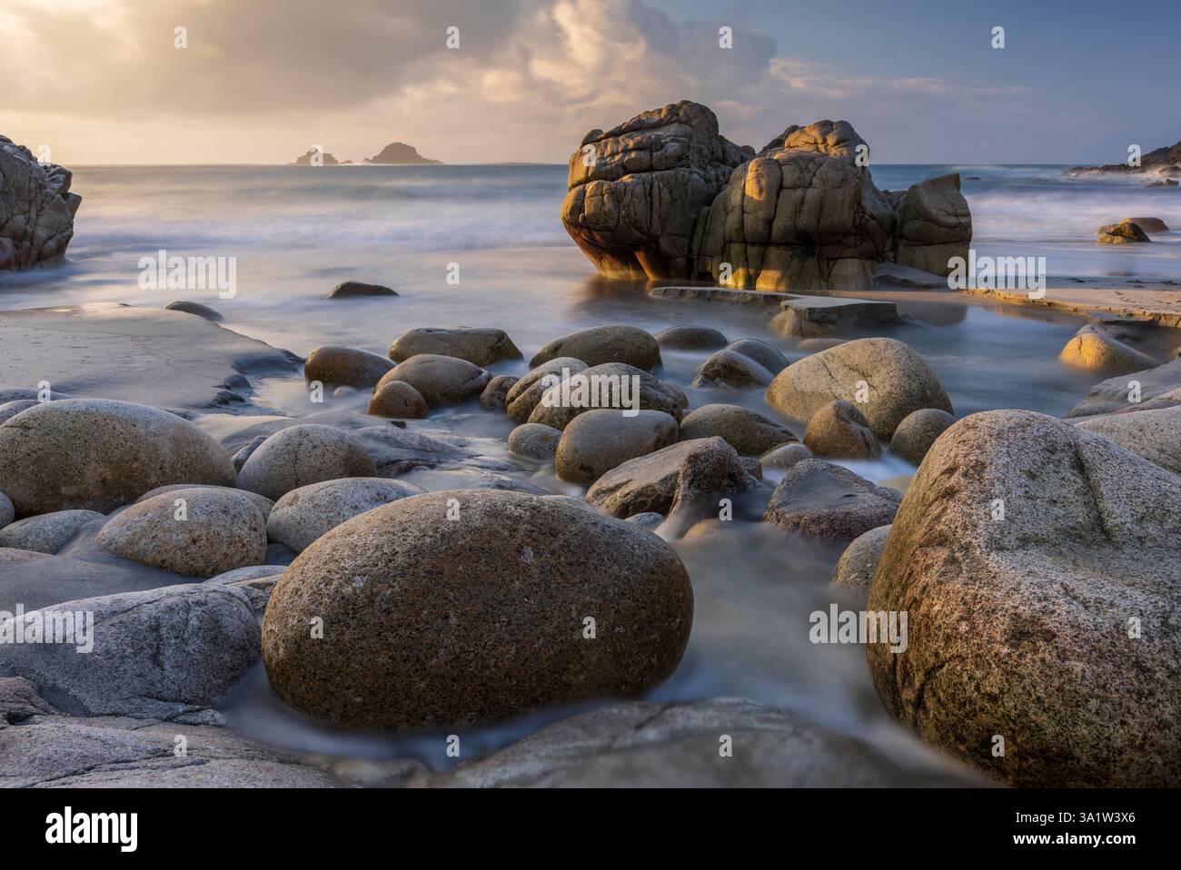 Porth Nanven near St Just on the west coast of Cornwall, England ...