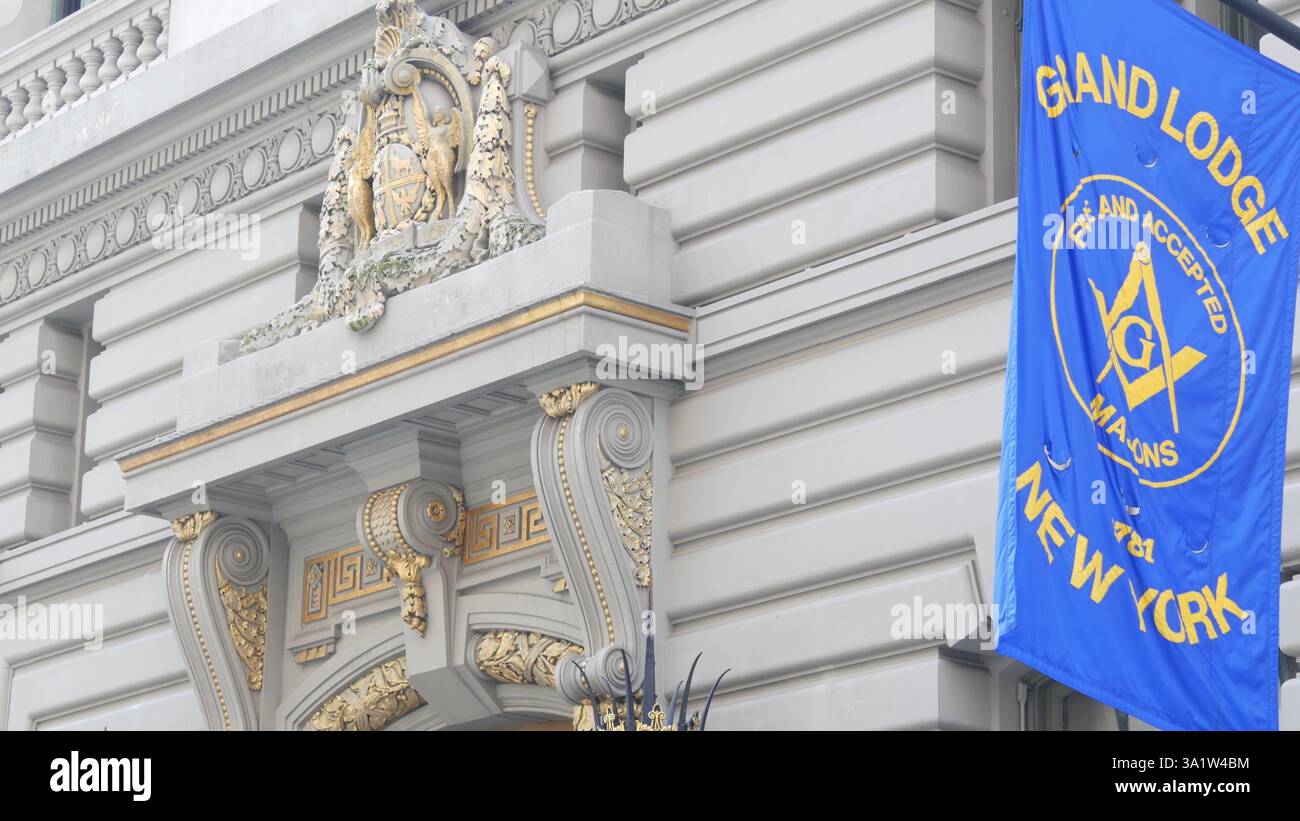 New York City, United States - 6 Sept 2023: Grand Lodge of Masons ...