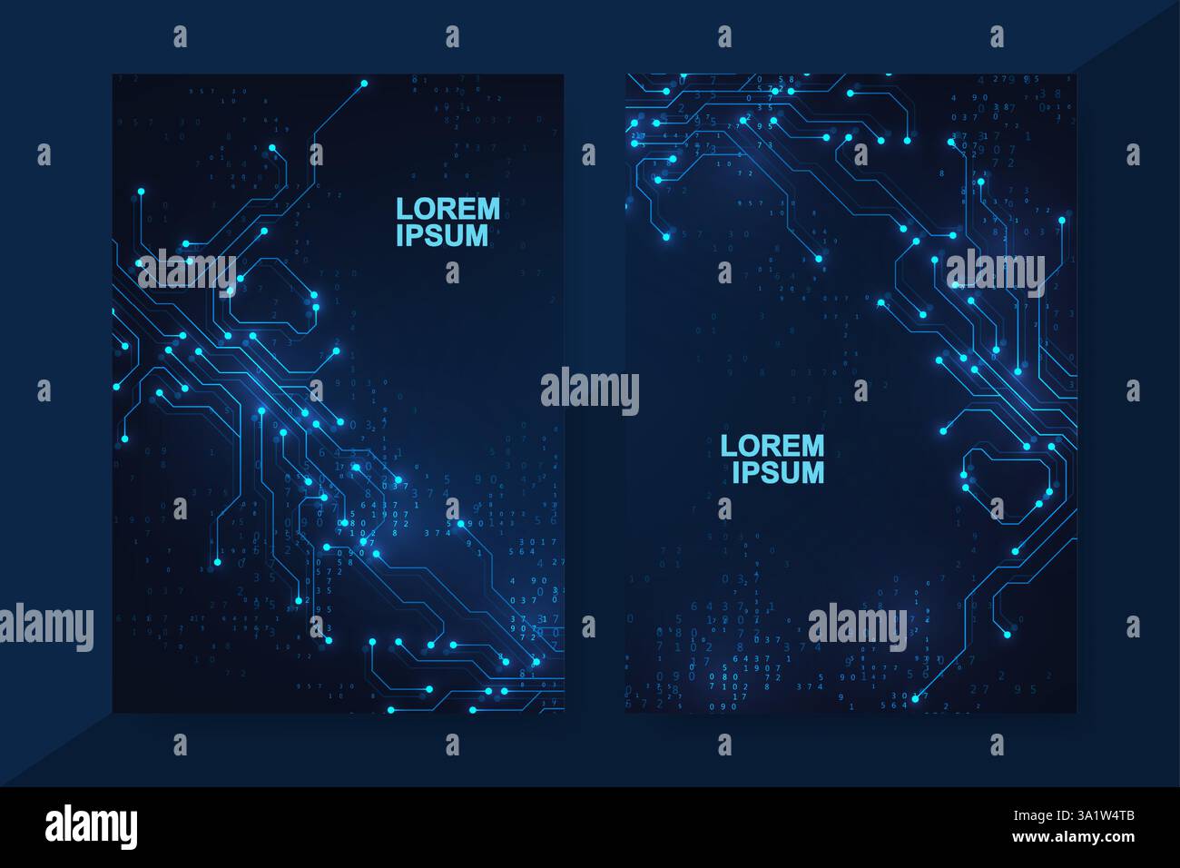 Modern digital technology design template for a brochure, flyer, cover ...