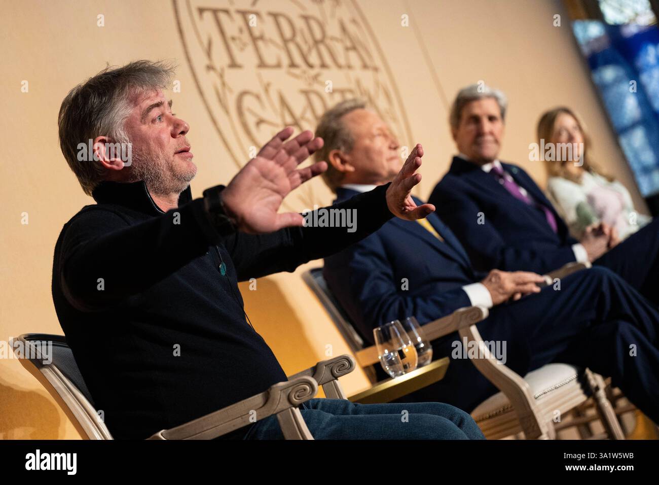 EDITORIAL USE ONLY (Left to right) Greg Jackson, CEO of Octopus Energy ...