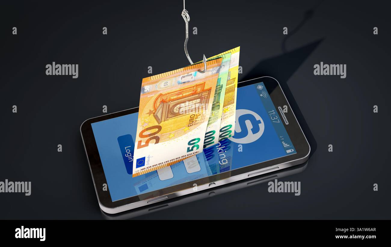 Phone scam victim illustration hi-res stock photography and images - Alamy