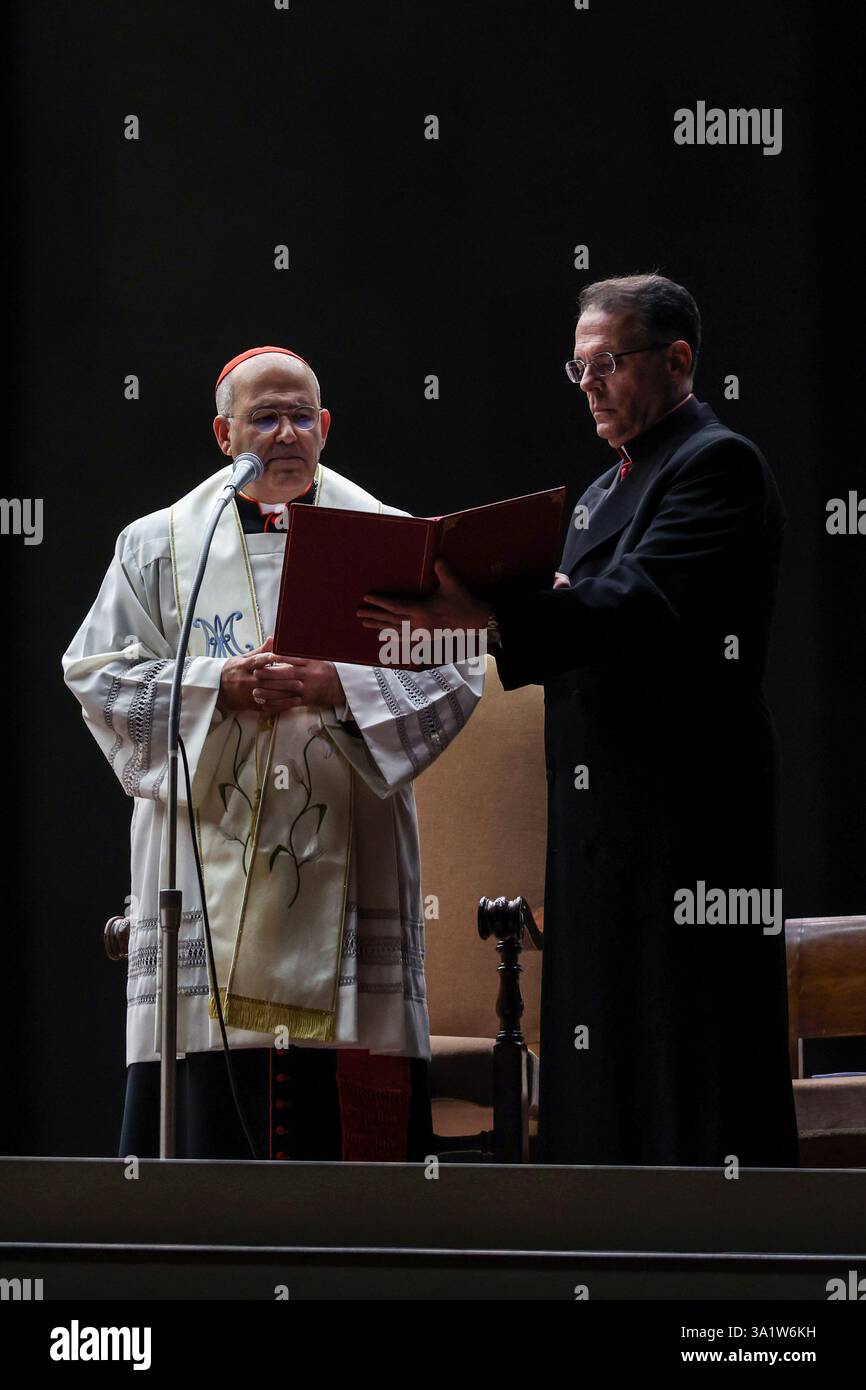 Vatican, Italy. 09th Mar, 2025. Cardinal José Tolentino de Mendonca ...
