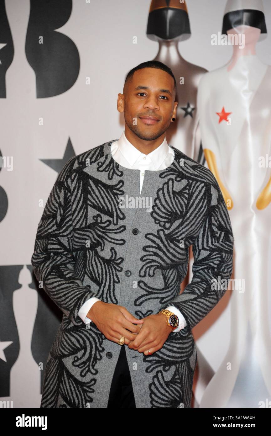 Reggie Yates Attends the Brit Awards held at the London O2 Arena. 24-02 ...
