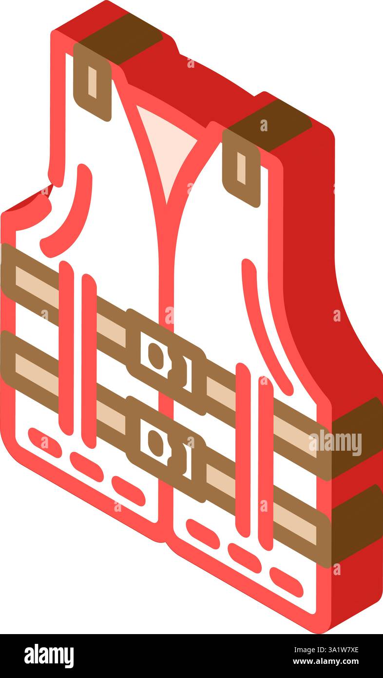 personal flotation device pfd isometric icon vector illustration Stock ...