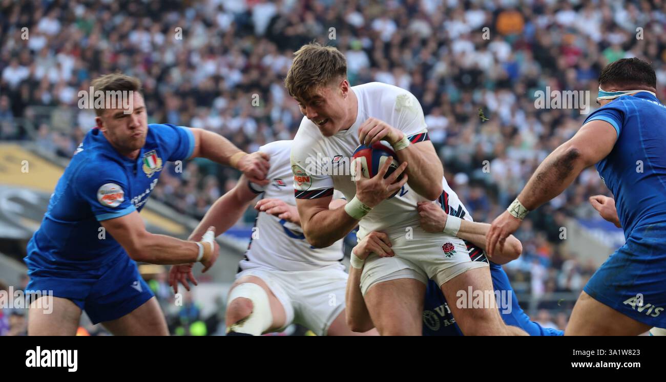 London, UK. 09th Mar, 2025. England's Tommy Freeman ((Bath Rugby)) in ...