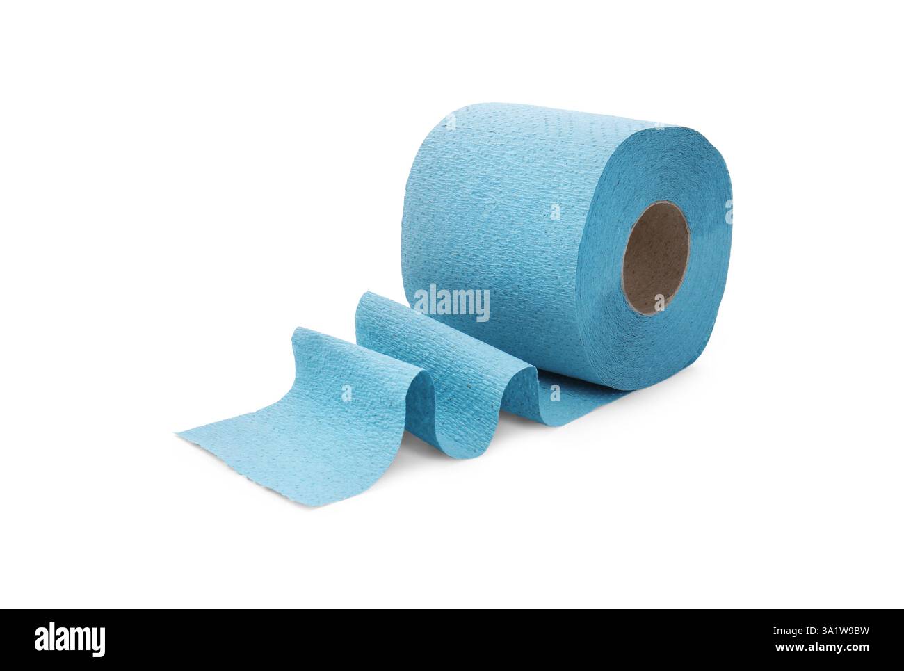 Light blue toilet paper roll isolated on white Stock Photo - Alamy