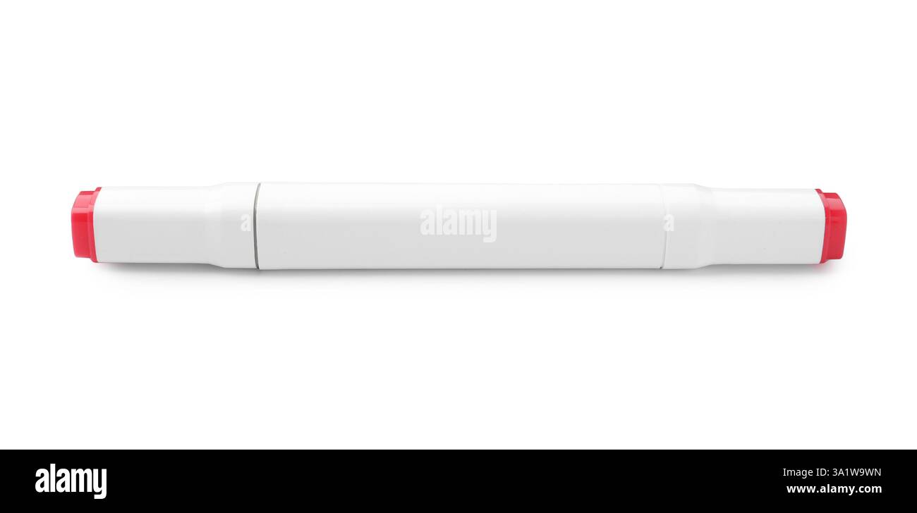 One double-sided marker pen on white background Stock Photo - Alamy