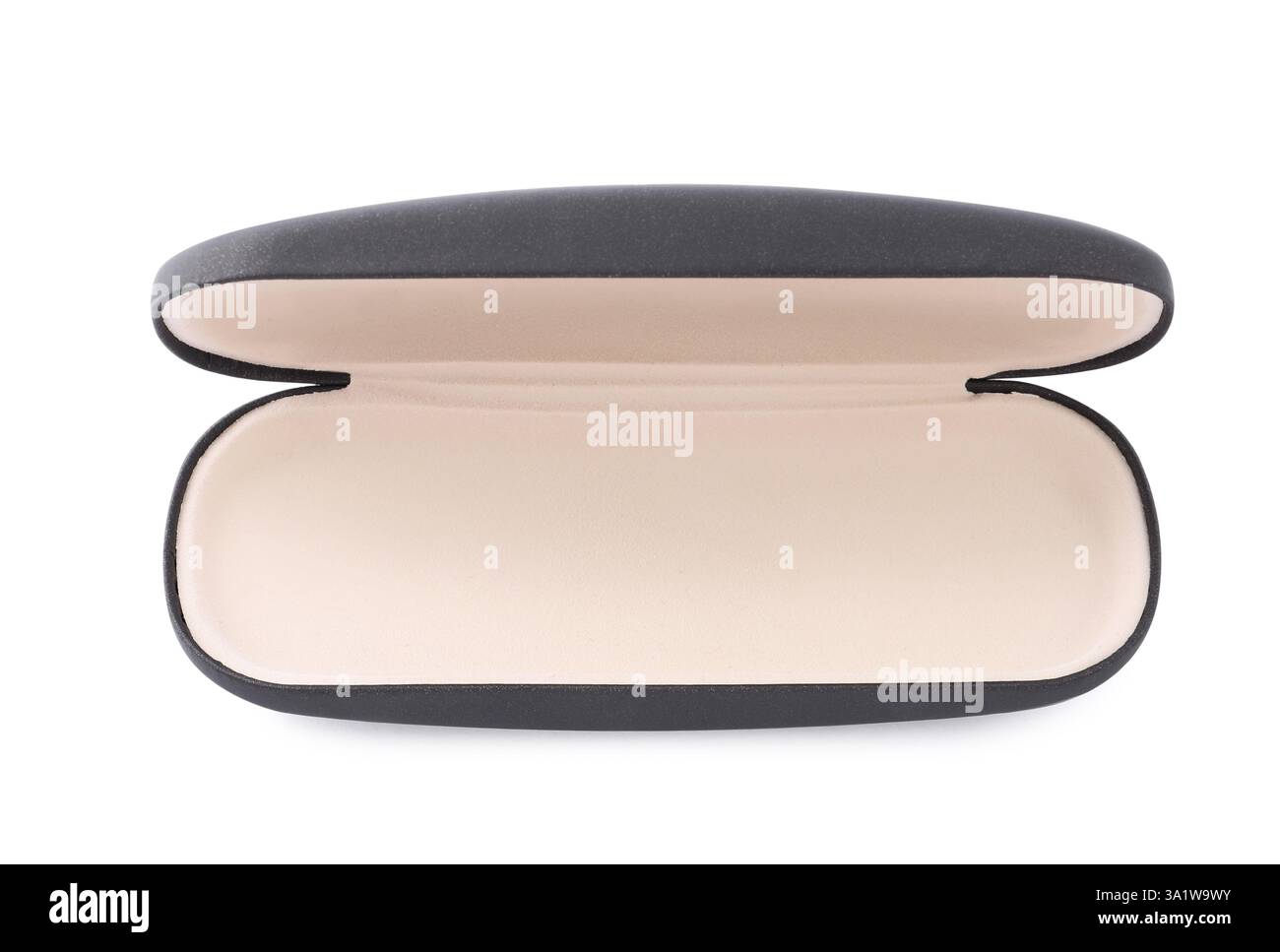 One open glasses case isolated on white, top view Stock Photo - Alamy