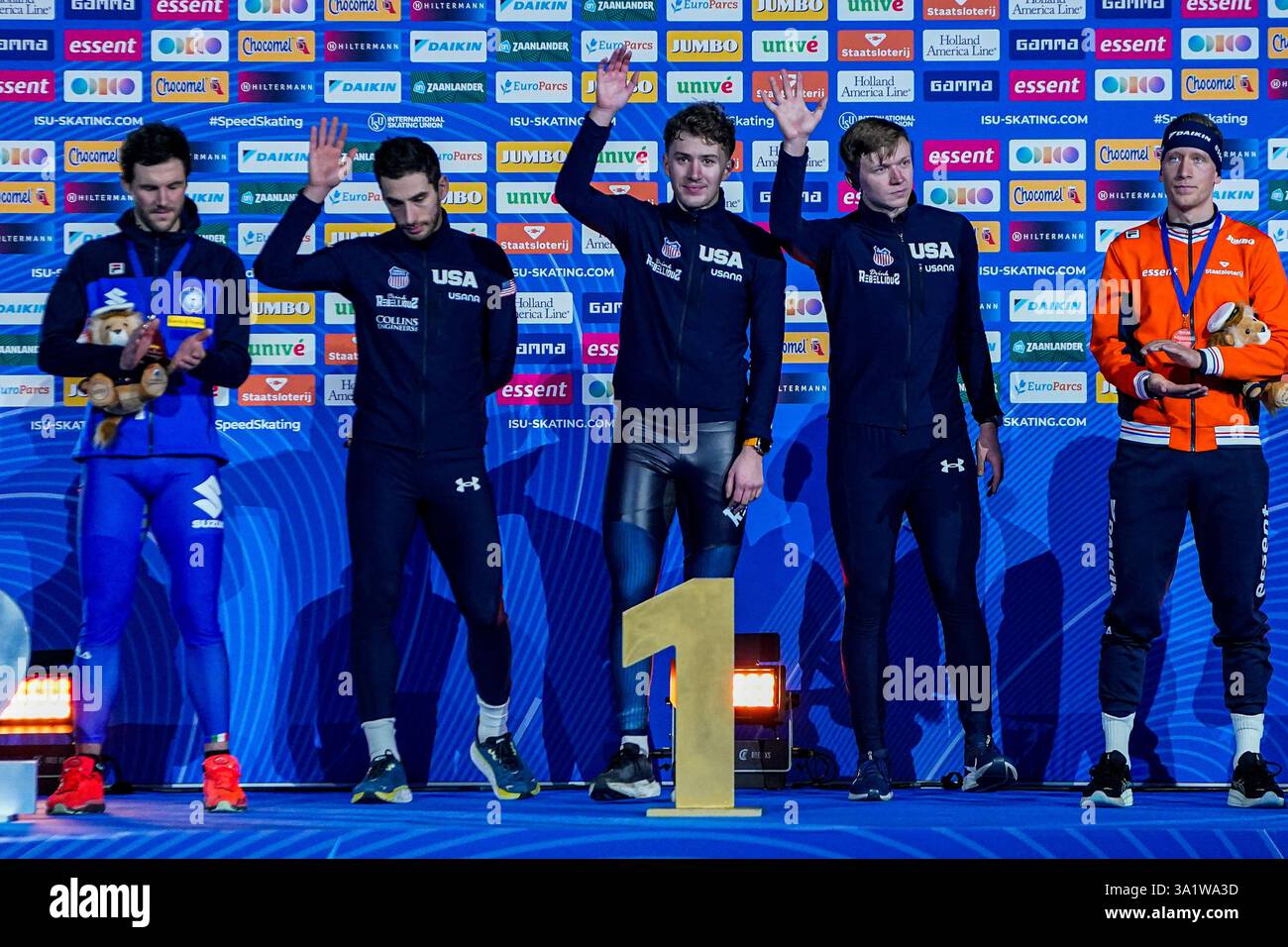 HEERENVEEN, NETHERLANDS - MARCH 2: Casey Dawson of United States of ...