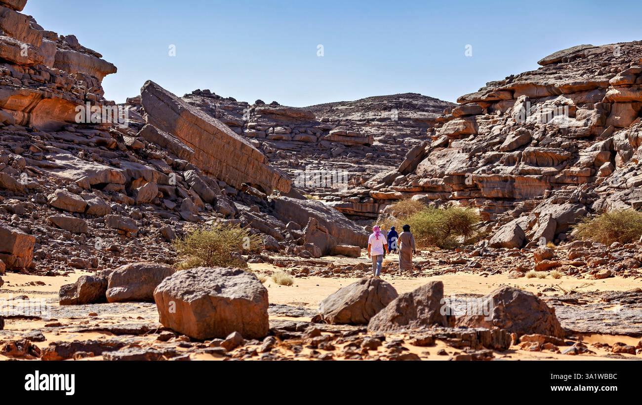 The Rocks and Gorge of the Sahara Desert in Algeria Stock Photo - Alamy