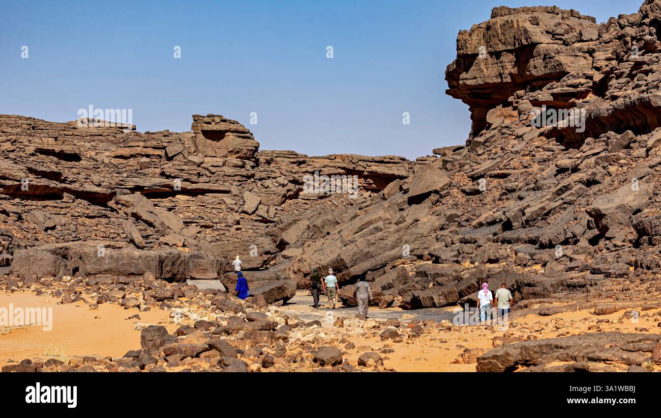 The Rocks and Gorge of the Sahara Desert in Algeria Stock Photo - Alamy