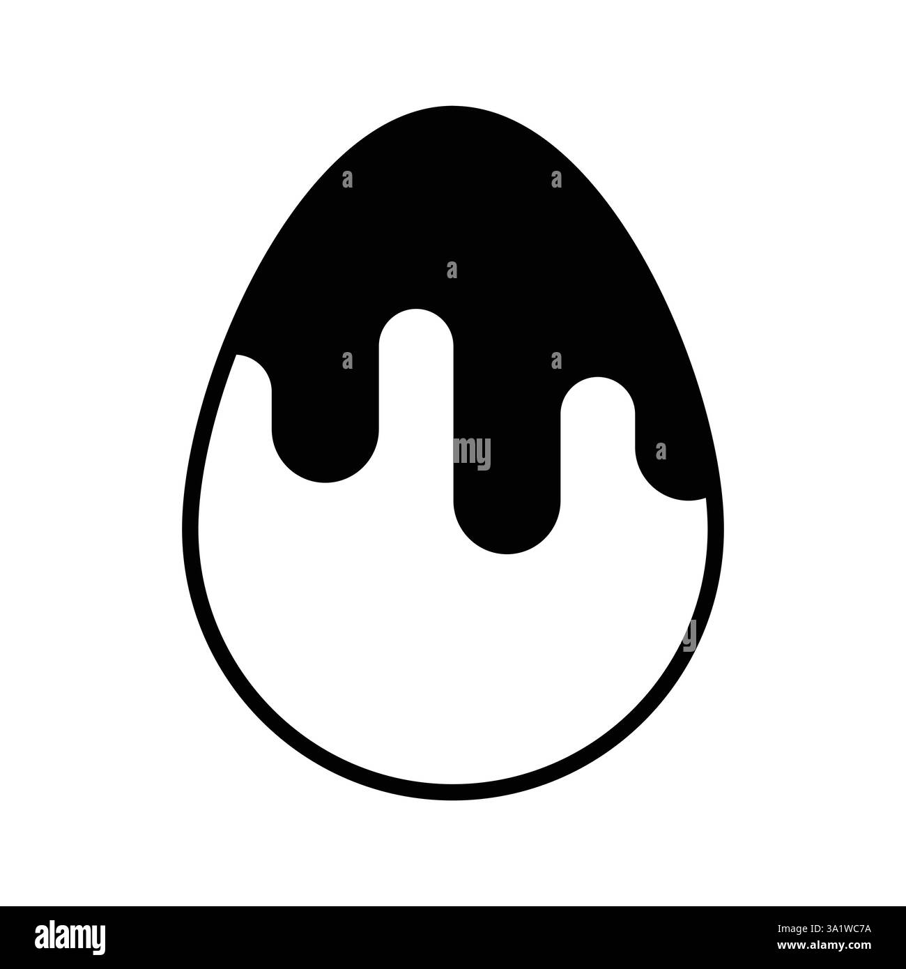 Chocolate dipped egg icon, cacao egg vector isolated on white ...