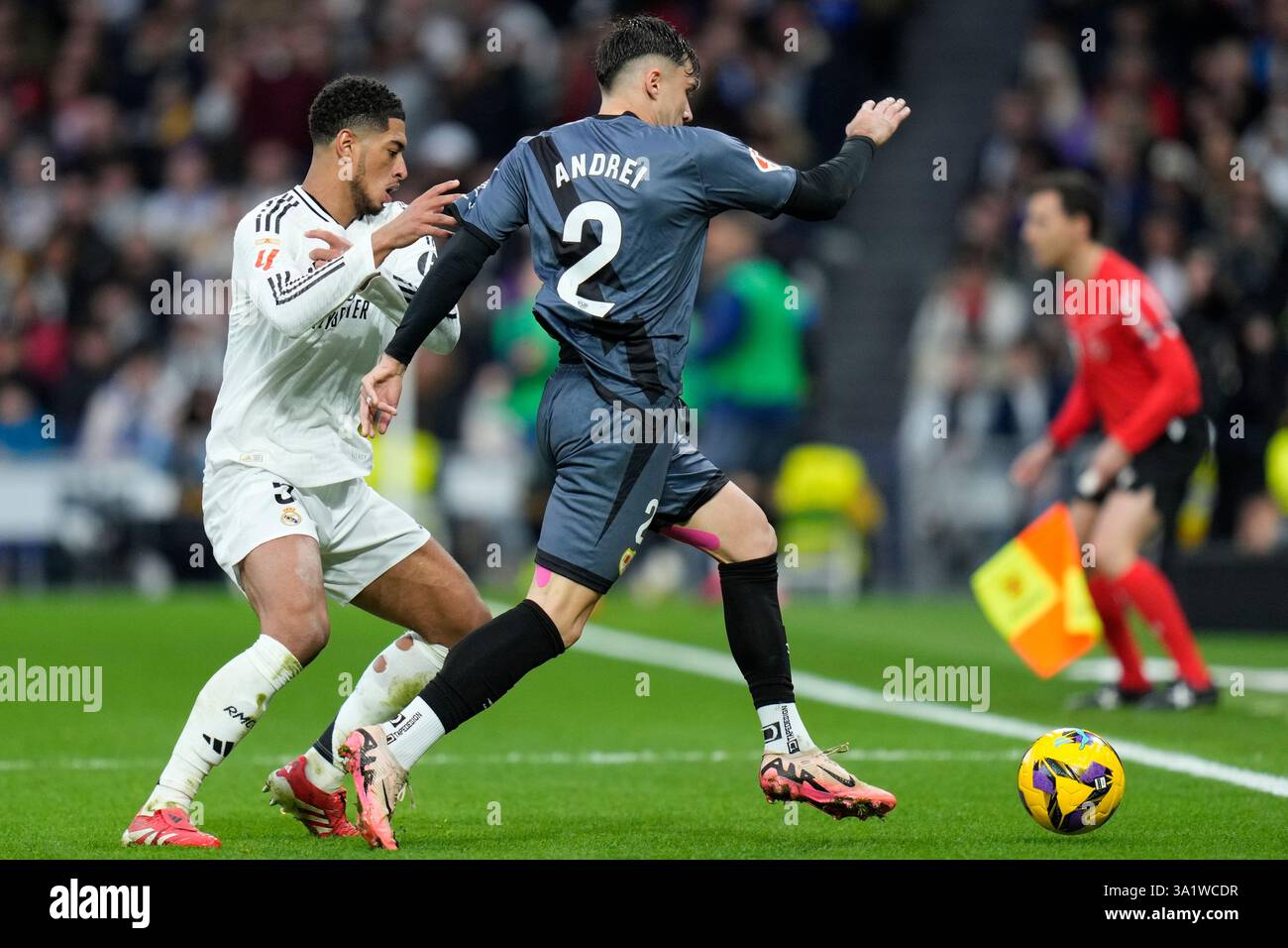 Madrid, Spain. 10th Mar, 2025. Andrei Florin Ratiu of Rayo Vallecano ...