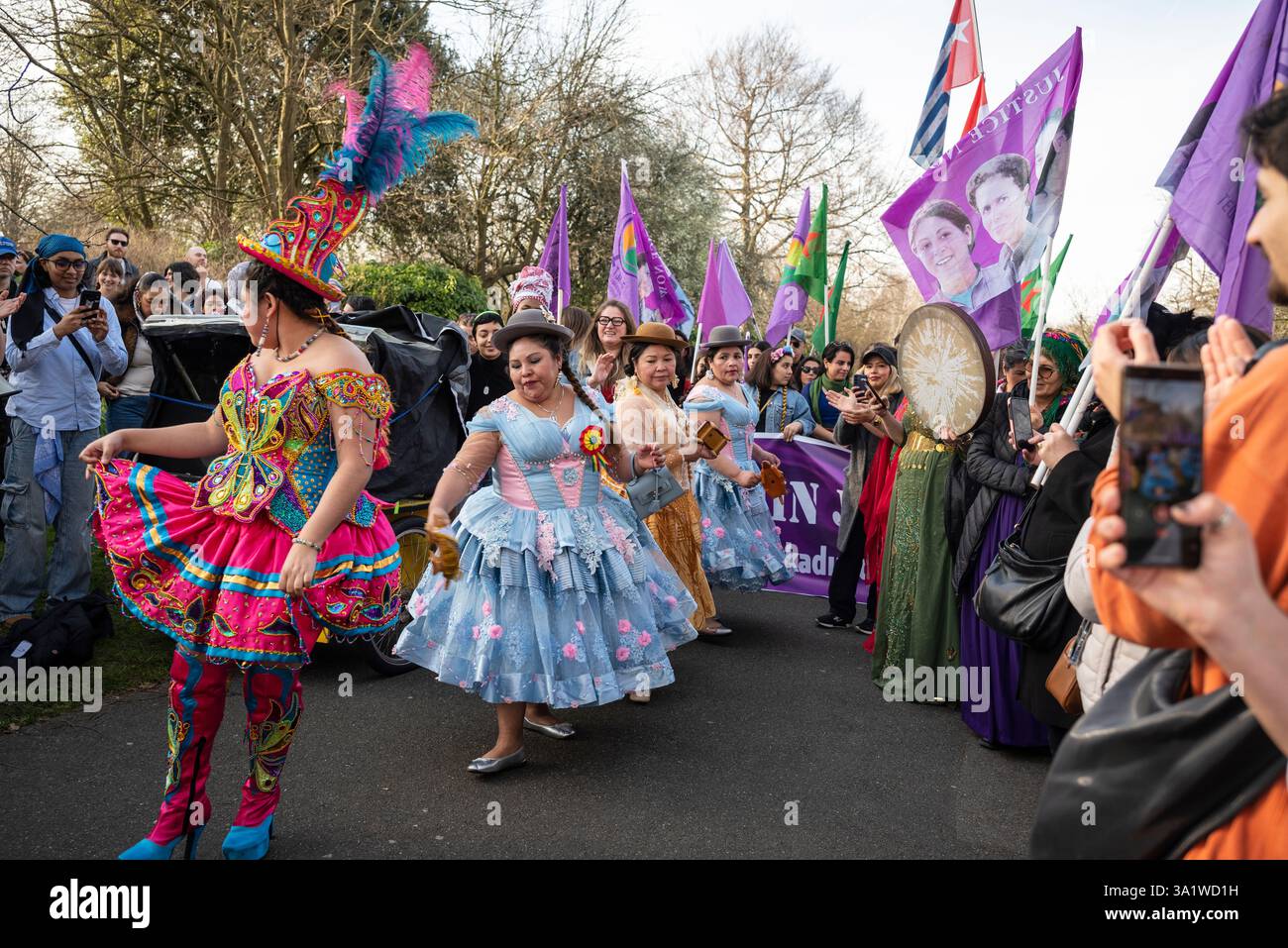 Latin American Women dance, International Women's Day Independent rally ...