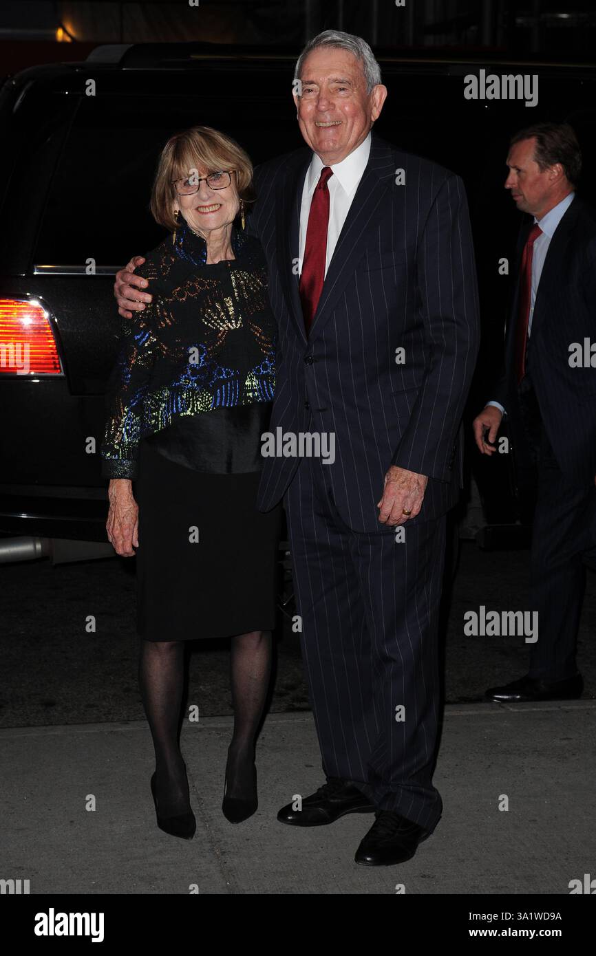 Jean Goebel and Dan Rather attending the screening of 'Truth' at Museum ...