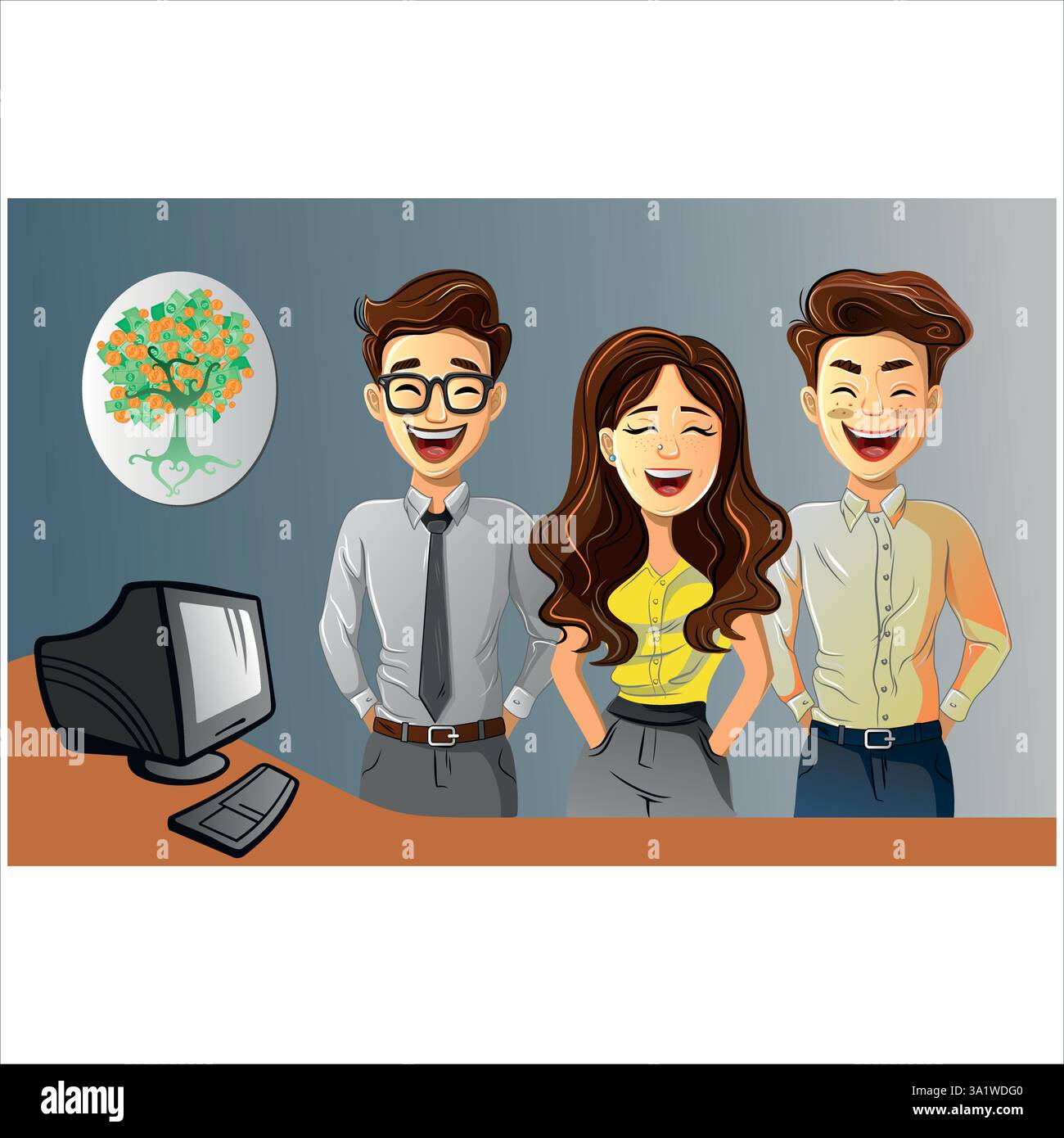 Businesspeople colleagues teamwork Stock Vector Images - Alamy