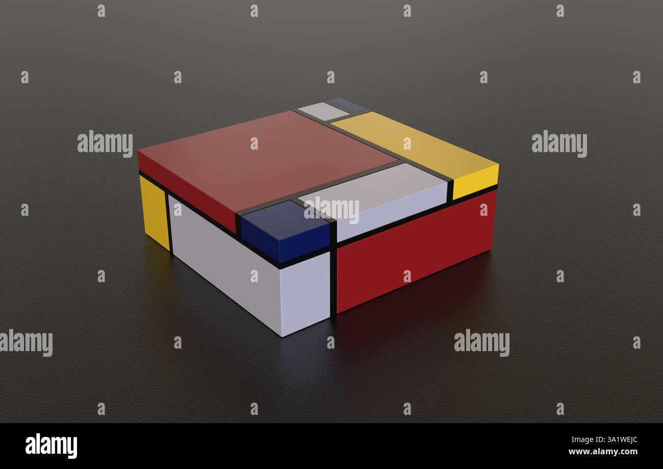Piet mondrian cube illustrations hi-res stock photography and images ...