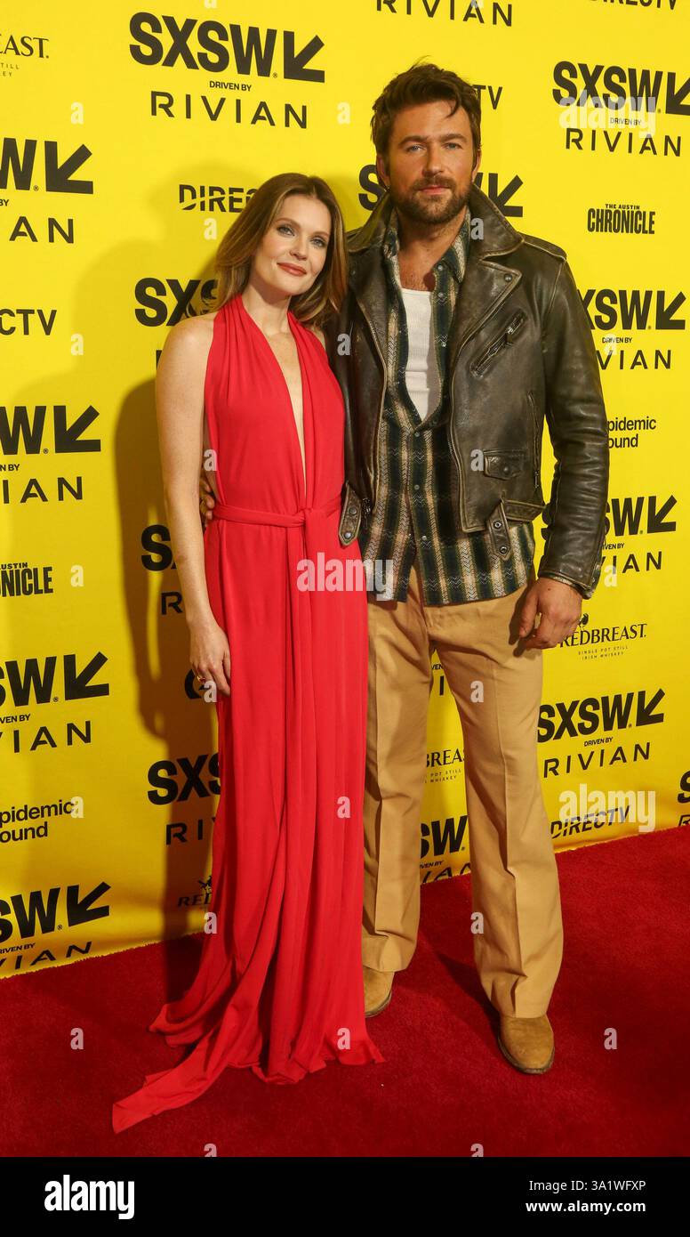 Maghann Fahy, left, and Brandon Sklenar arrive for the world premiere ...