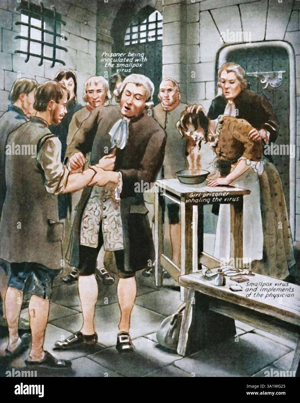 'Giving Prisoners the Smallpox in Gaol', 18th century, (c1934 ...