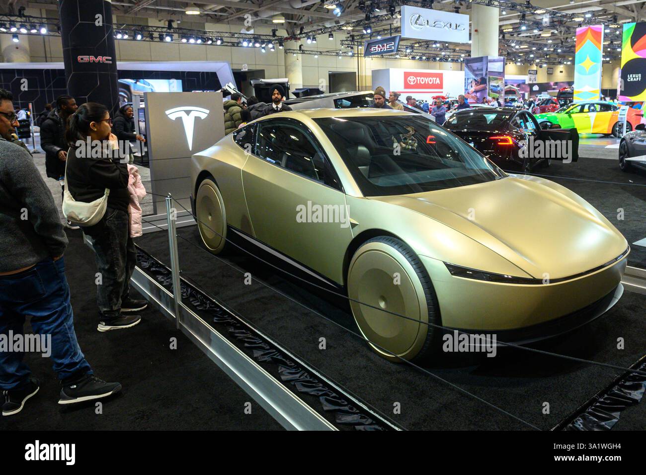 Toronto, ON, Canada - February 14, 2025: Tesla Model Q presented at the ...
