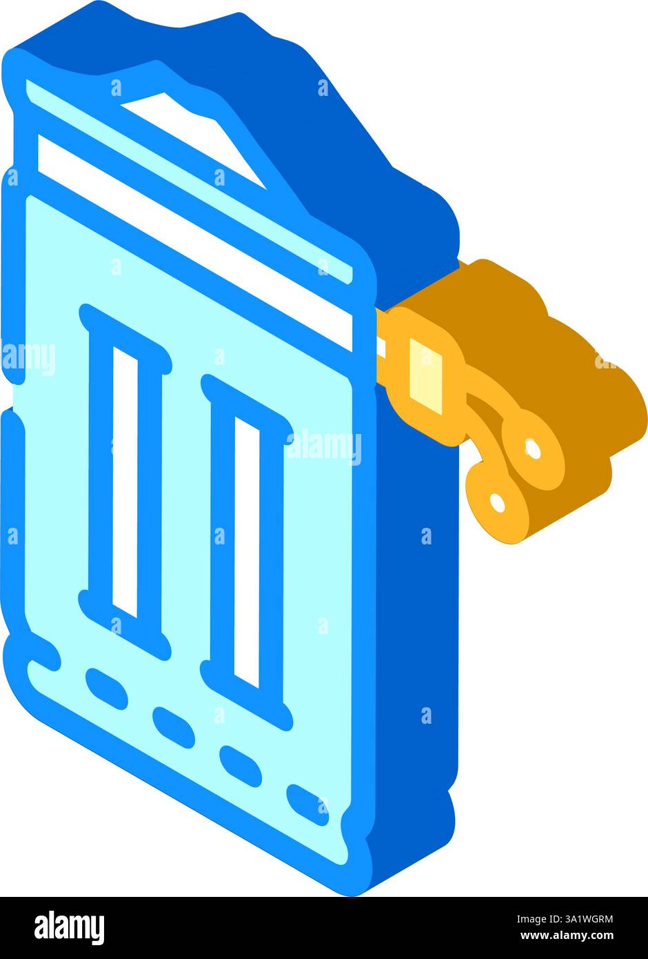chalk bag rock climbing isometric icon vector illustration Stock Vector ...