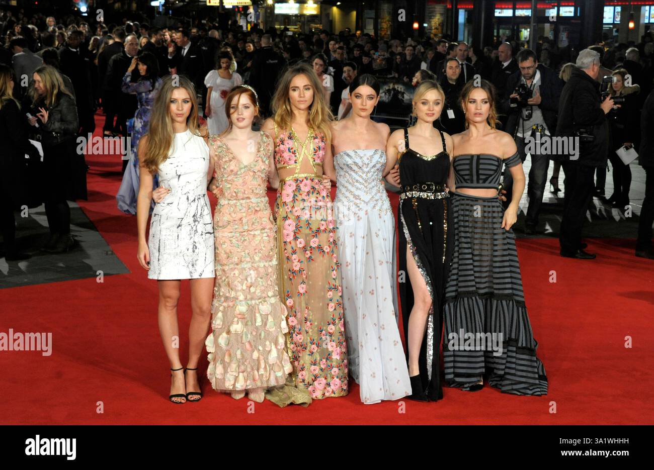 From L to R Hermione Corfield,Ellie Bamber,Suki Waterhouse,Millia Brady ...