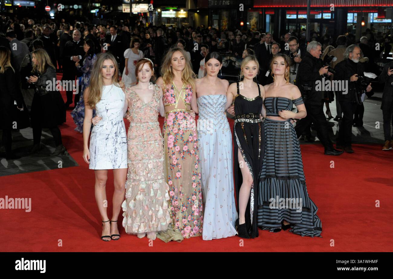 From L to R Hermione Corfield,Ellie Bamber,Suki Waterhouse,Millia Brady ...