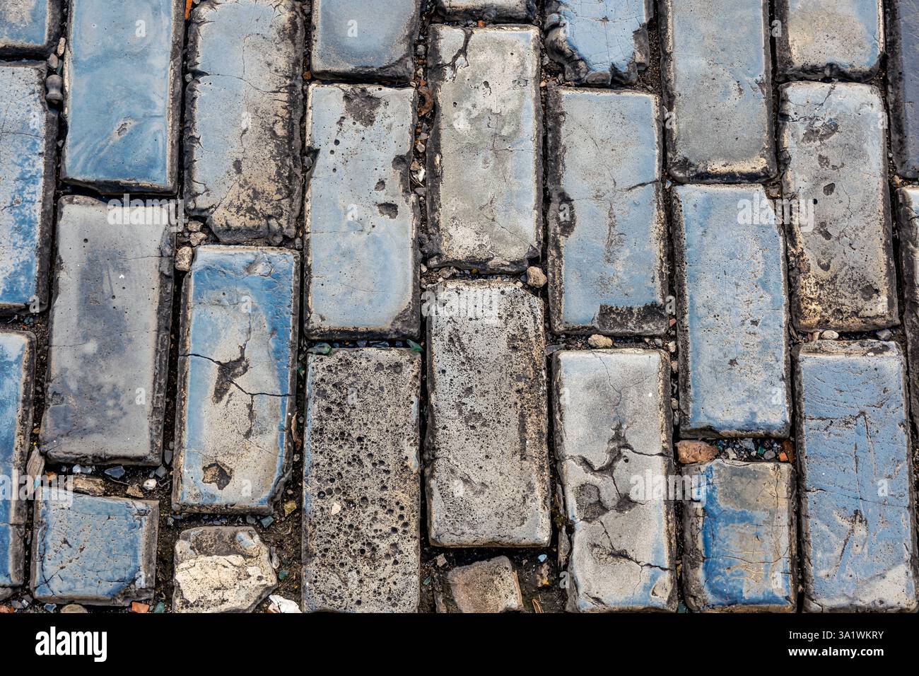 Brick used to pave a road street in San Juan Stock Photo - Alamy