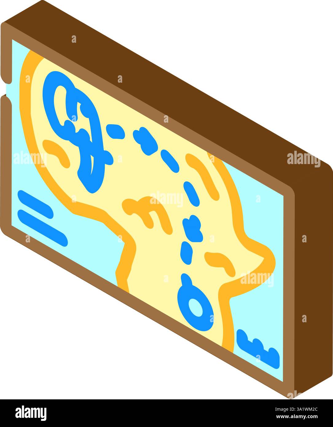 animal migration paths isometric icon vector illustration Stock Vector ...