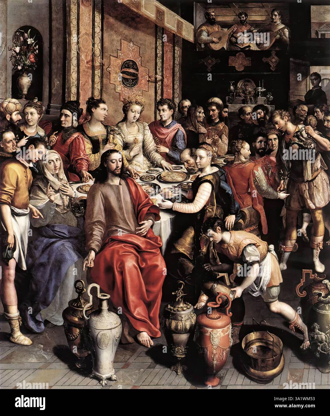 VOS, Marten de (b. 1532, Antwerpen, d. 1603, Antwerpen) The Marriage at Cana 1596-97 Oil on ...